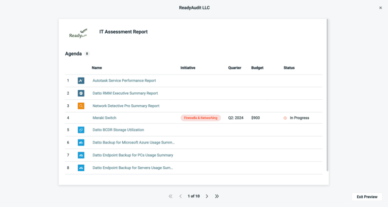 Integrated Executive Summary Reporting in myITprocess | IT Glue