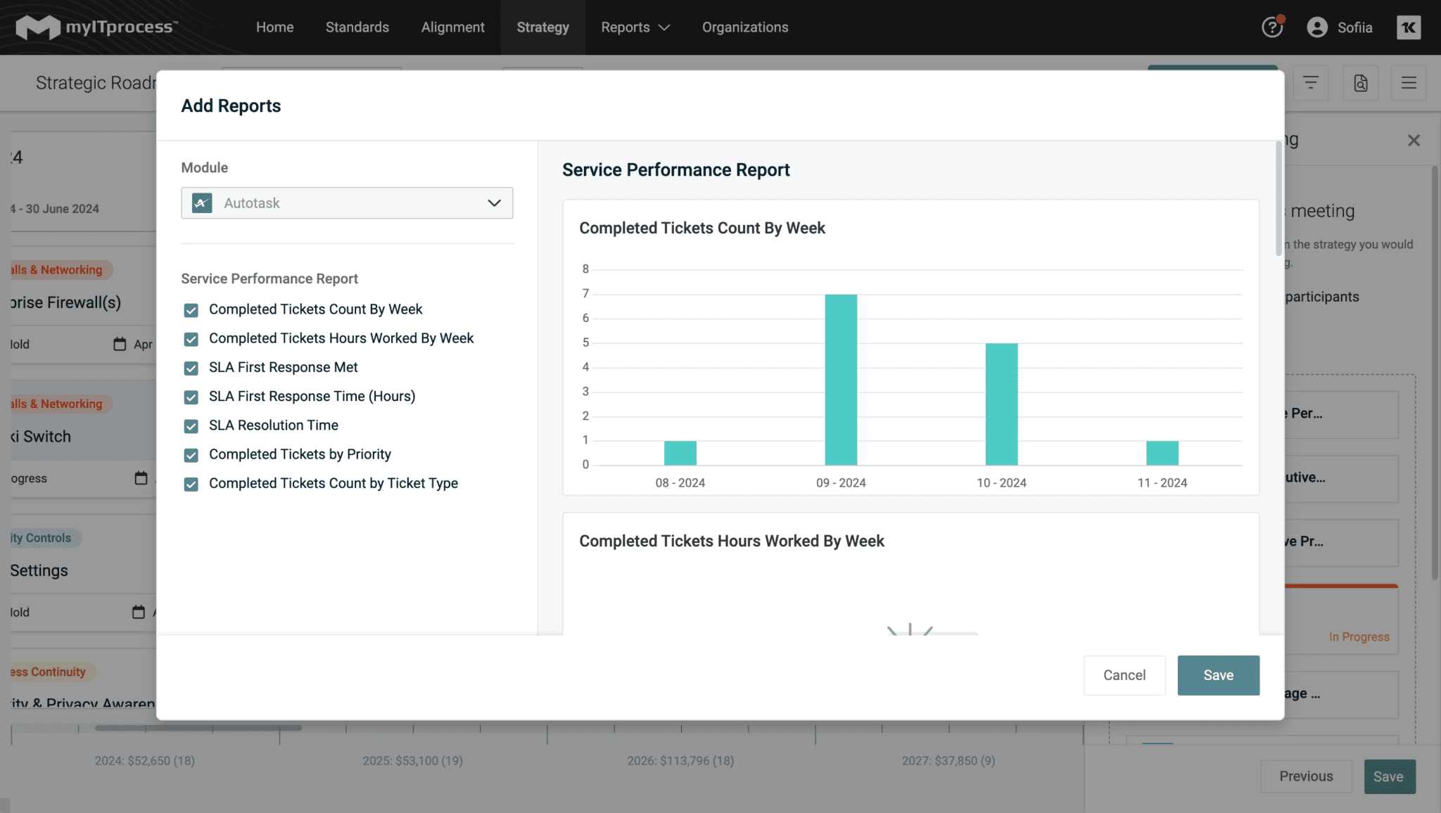 Integrated Executive Summary Reporting in myITprocess | IT Glue