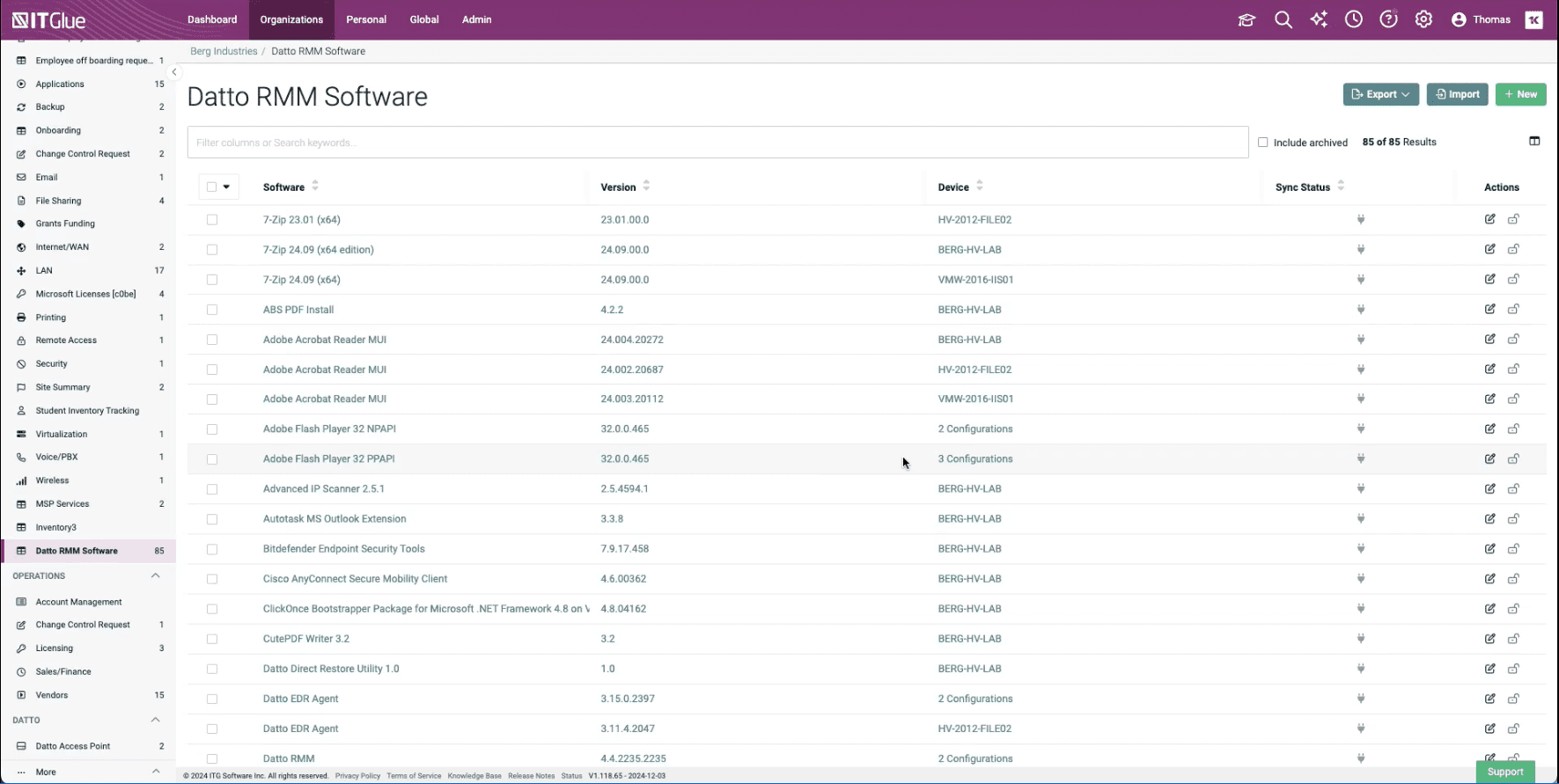 Introducing Datto RMM Software Asset Tracker - IT Glue