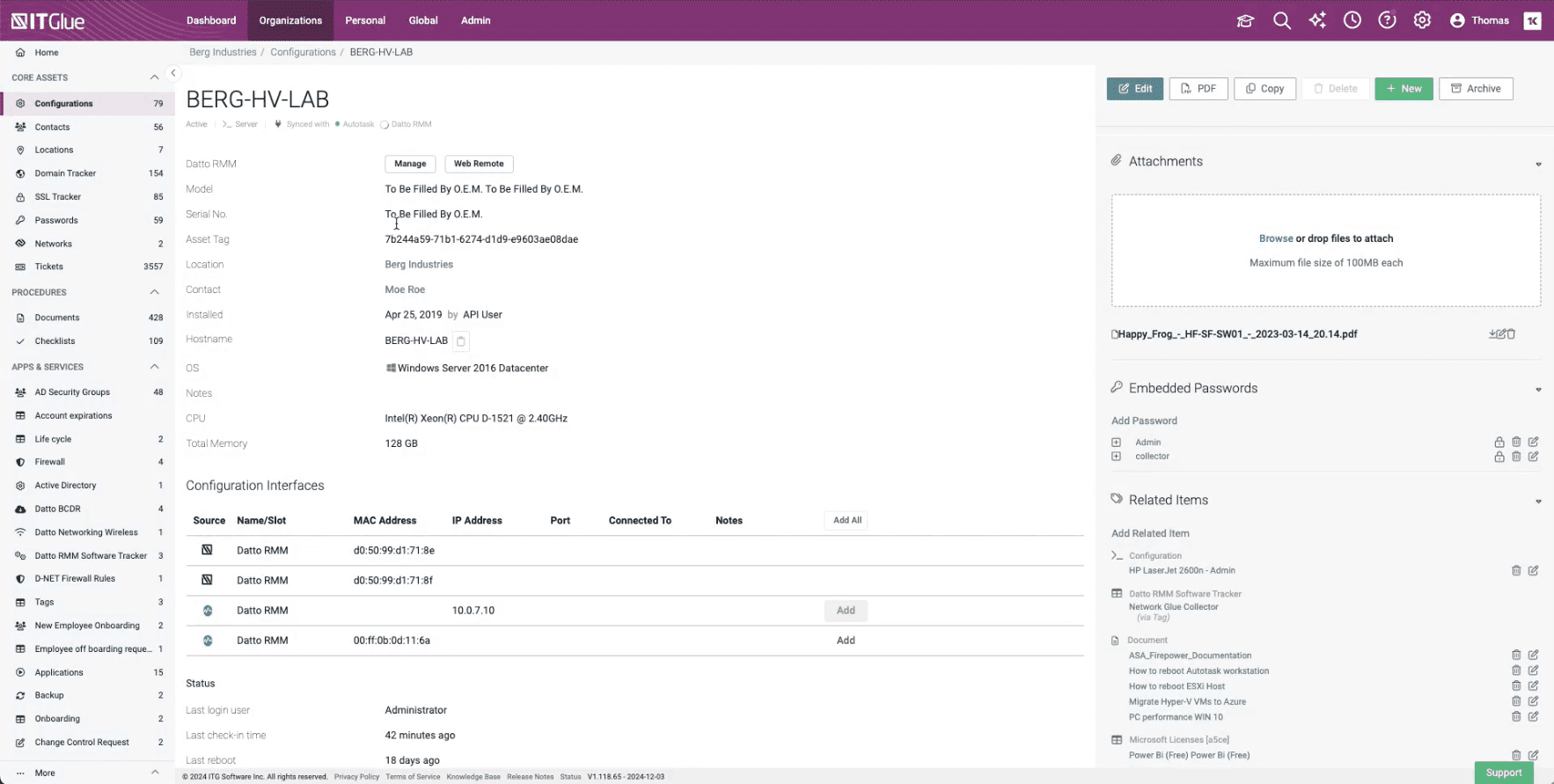Introducing Datto RMM Software Asset Tracker - IT Glue