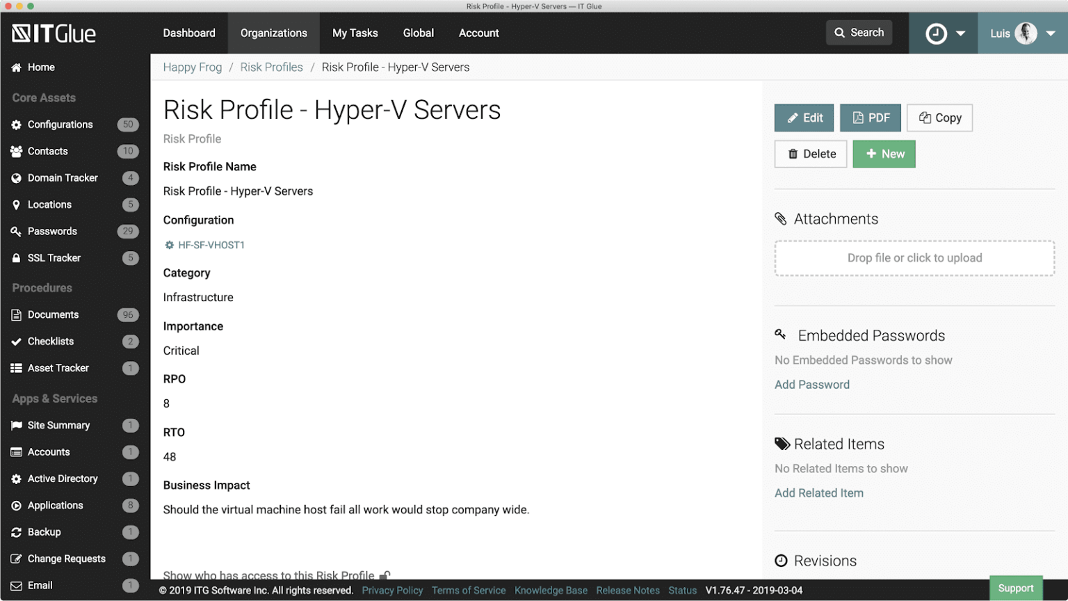 How to Track Risk | IT Glue