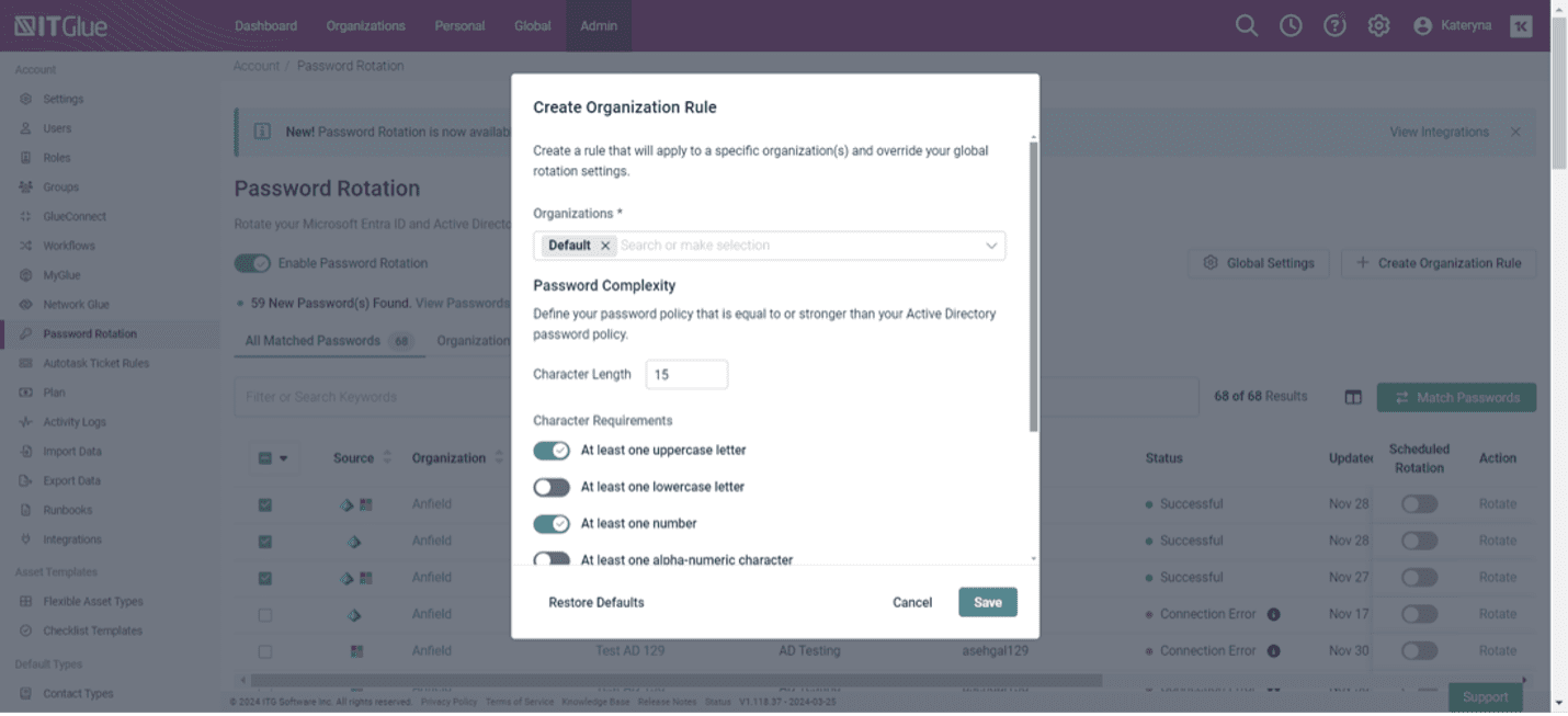 Automated Password Rotation | IT Glue