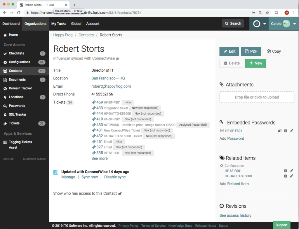 Introducing our ConnectWise and Autotask PSA Ticket Integrations | IT Glue