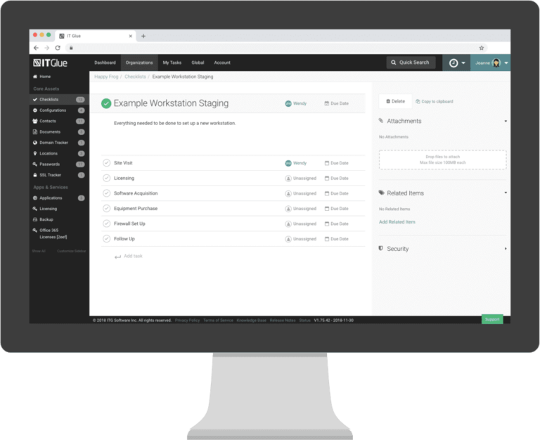 Checklists | IT Glue