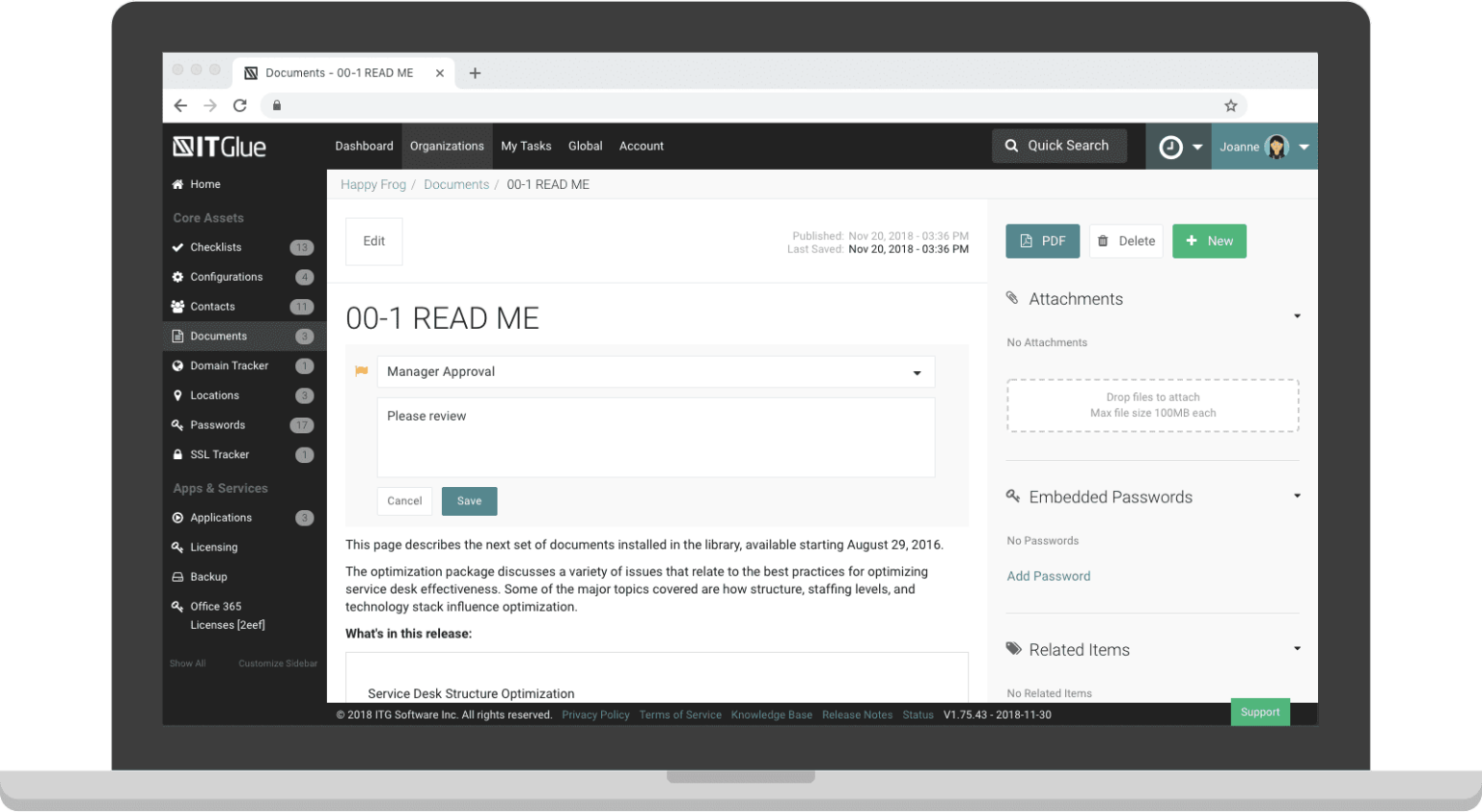 Flags - Documentation | IT Glue