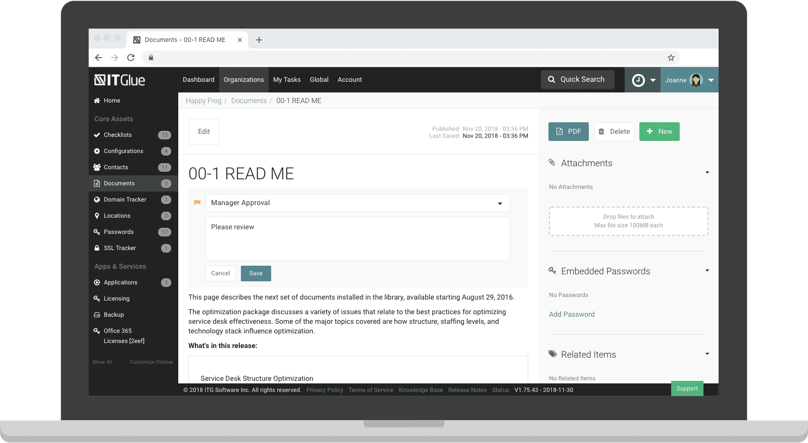 Flags - Documentation | IT Glue