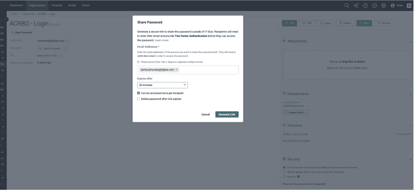 Introducing Password SafeShare - IT Glue